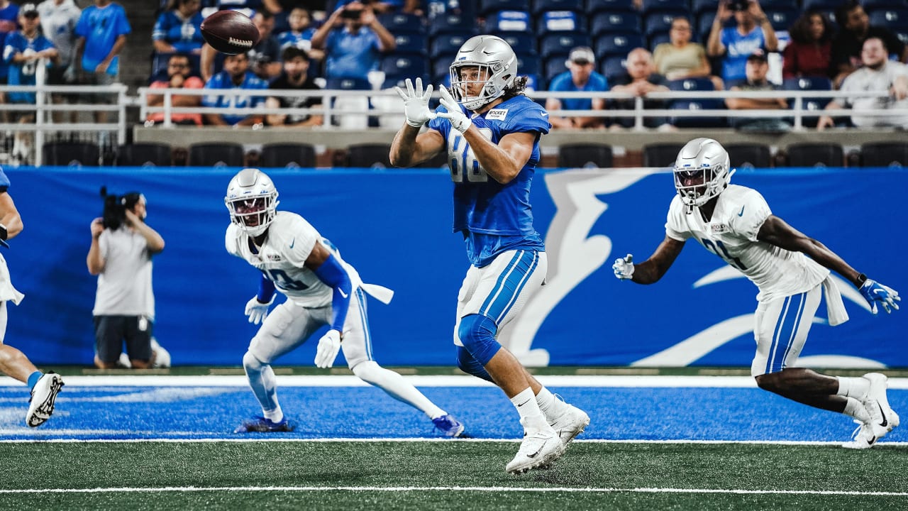 Detroit Lions QB Jared Goff leans on tight ends in Saturday's scrimmage