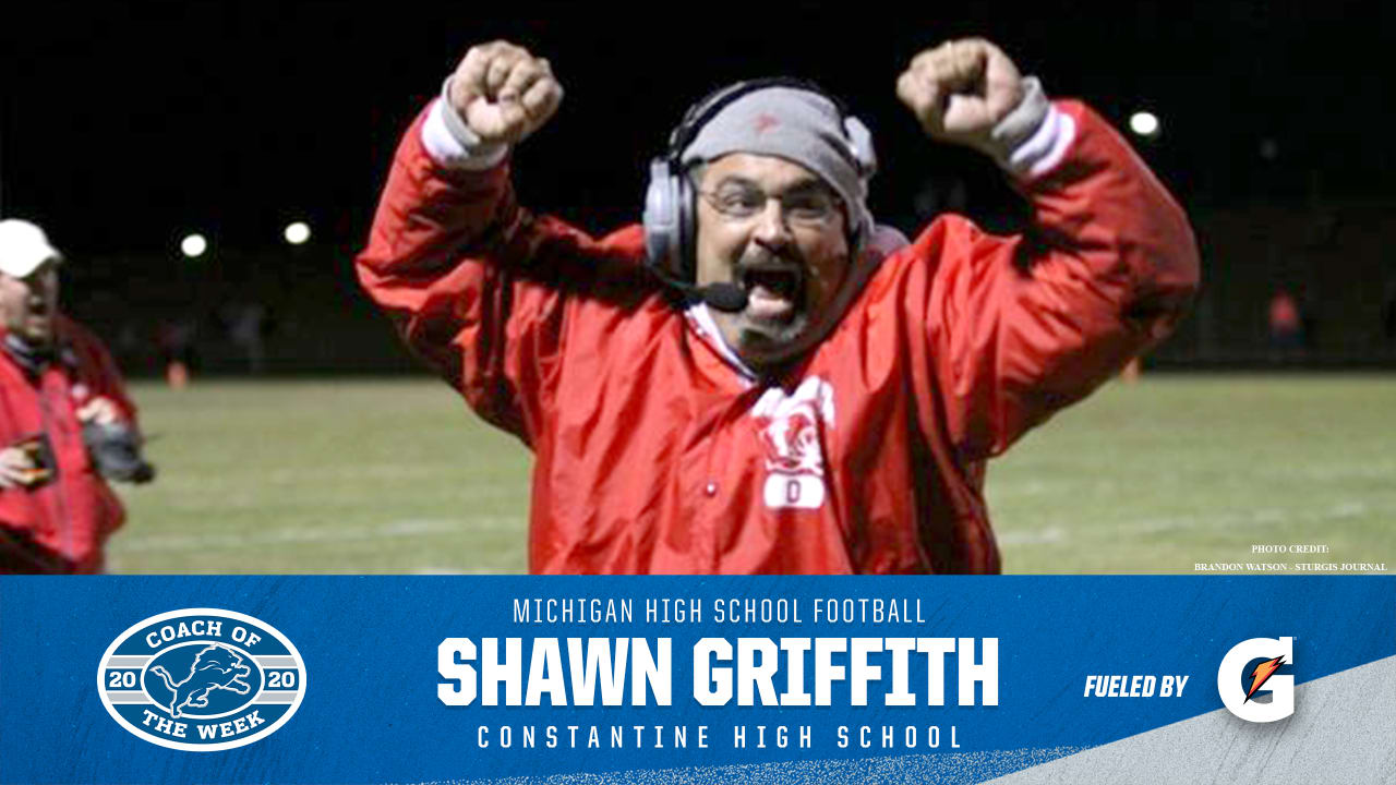 The Detroit Lions name Shawn Griffith of Constantine High School the week five recipient of the ...