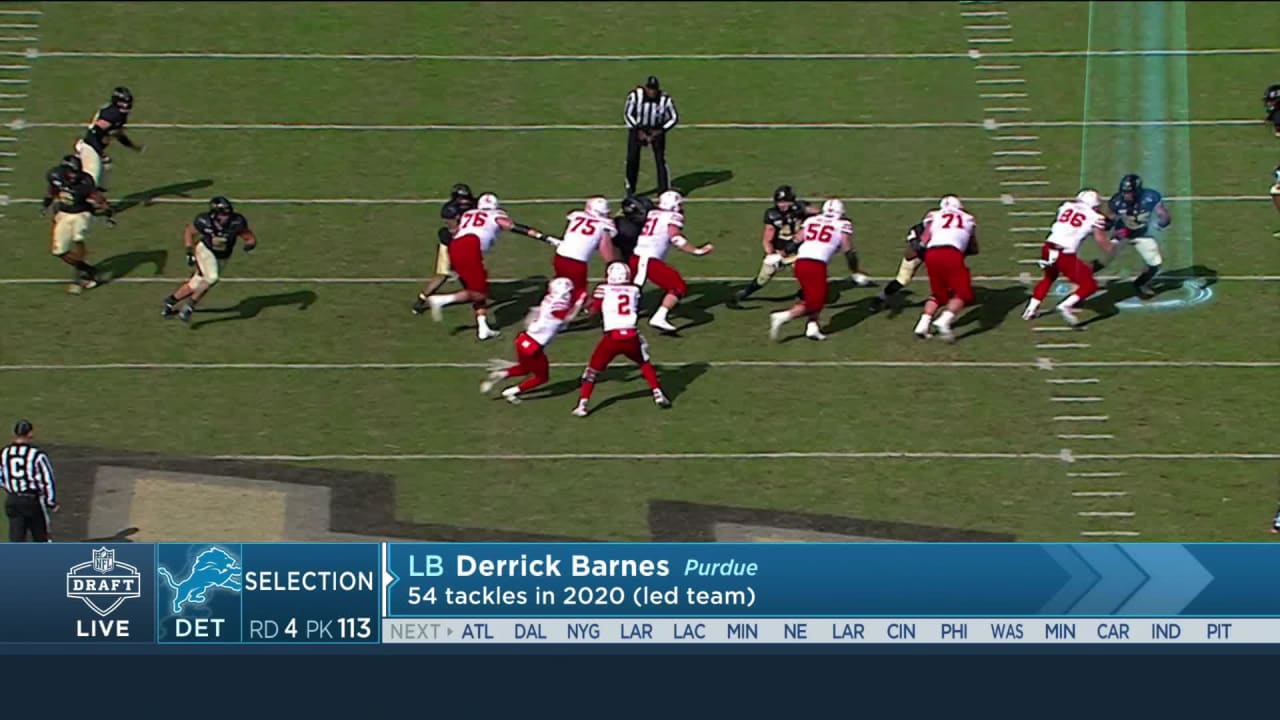 Lions select Derrick Barnes with No. 113 pick in 2021 draft