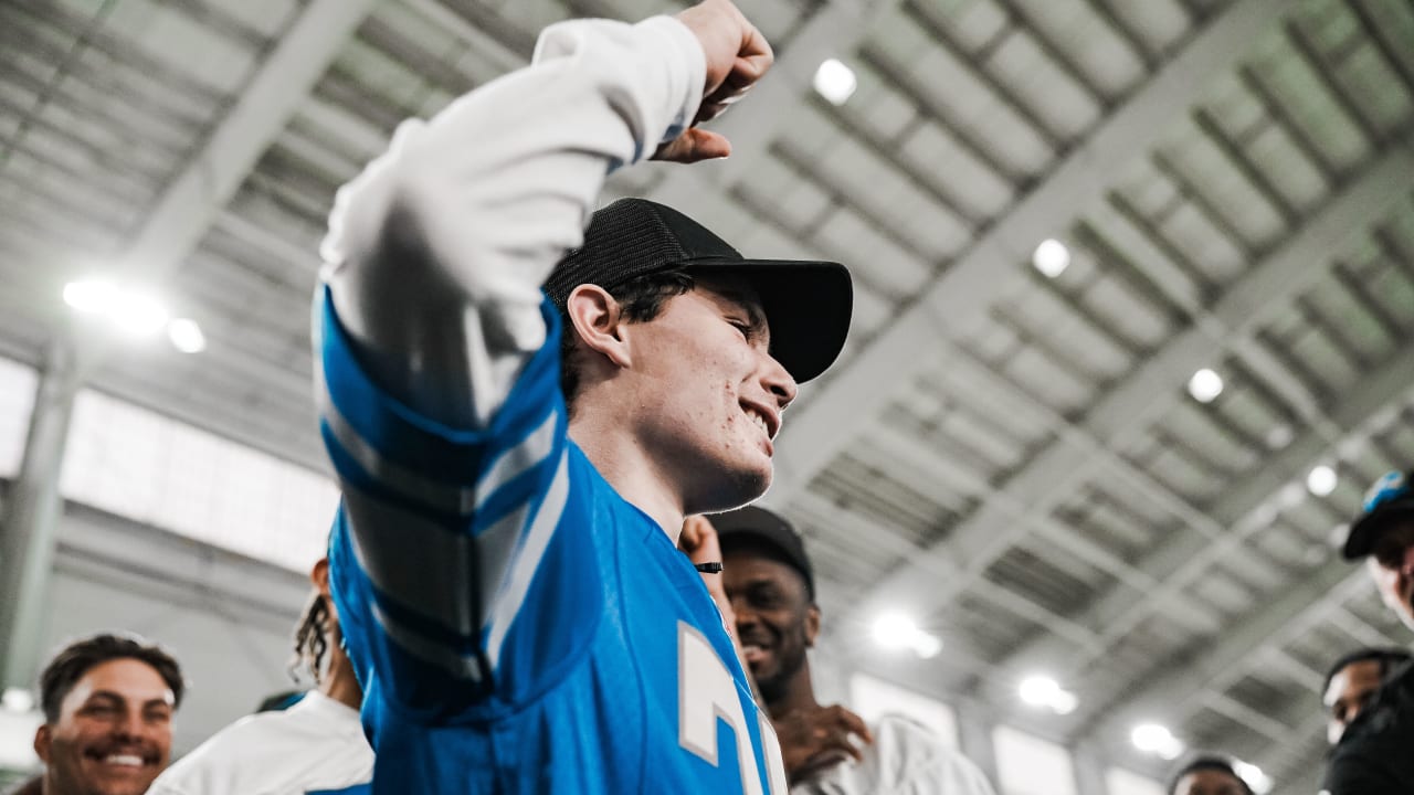Make-A-Wish Recipient Luke Larson visits Detroit Lions
