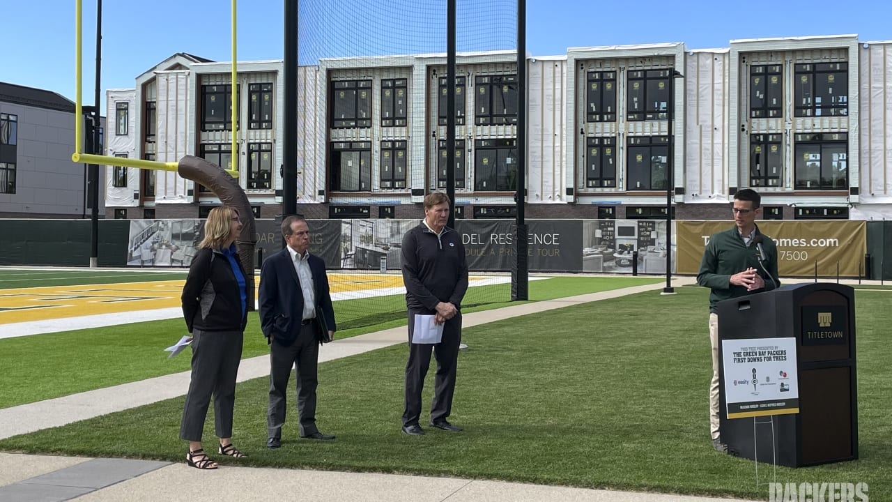 Packers plant tree in Titletown to recognize 'First Downs for Trees'