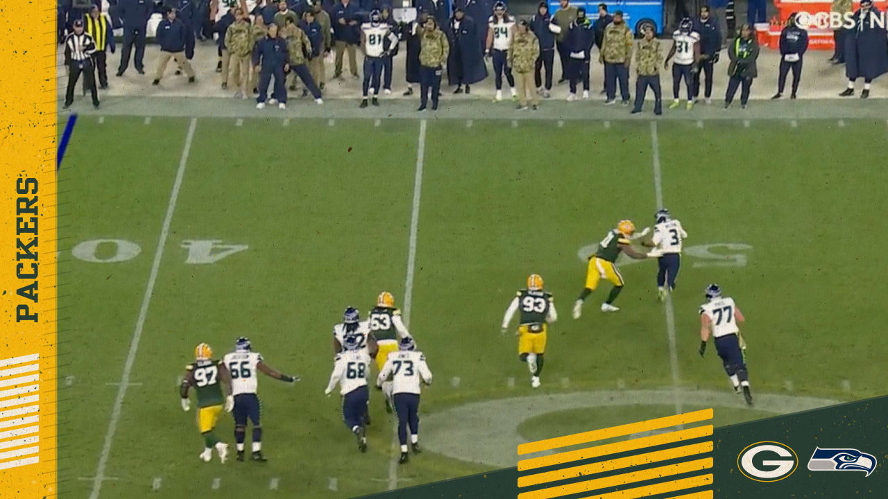 SACK! Preston Smith chases down Russell Wilson | Packers vs. Seahawks