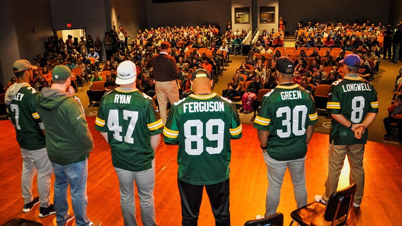Packers visit Phillips High School