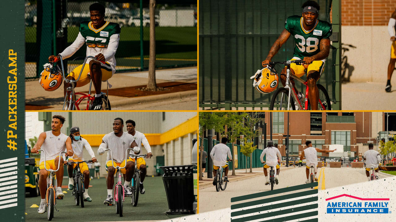 Photos: Packers check off bike ride before practice