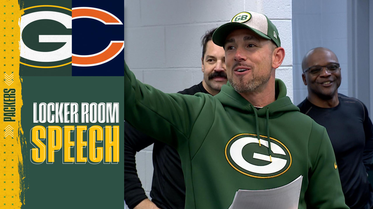 Matt LaFleur's locker-room speech after Packers' victory over the Bears