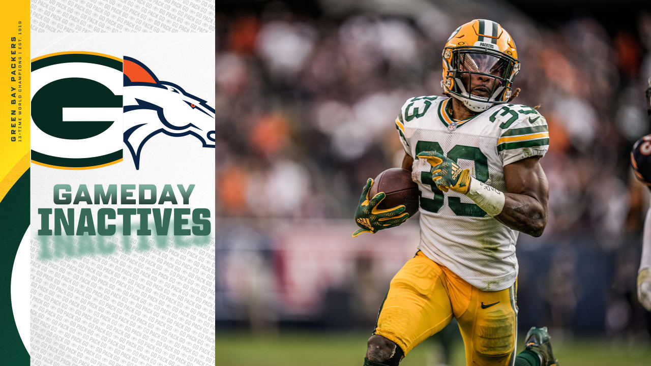 RB Aaron Jones active for Green Bay | Packers-Broncos inactives