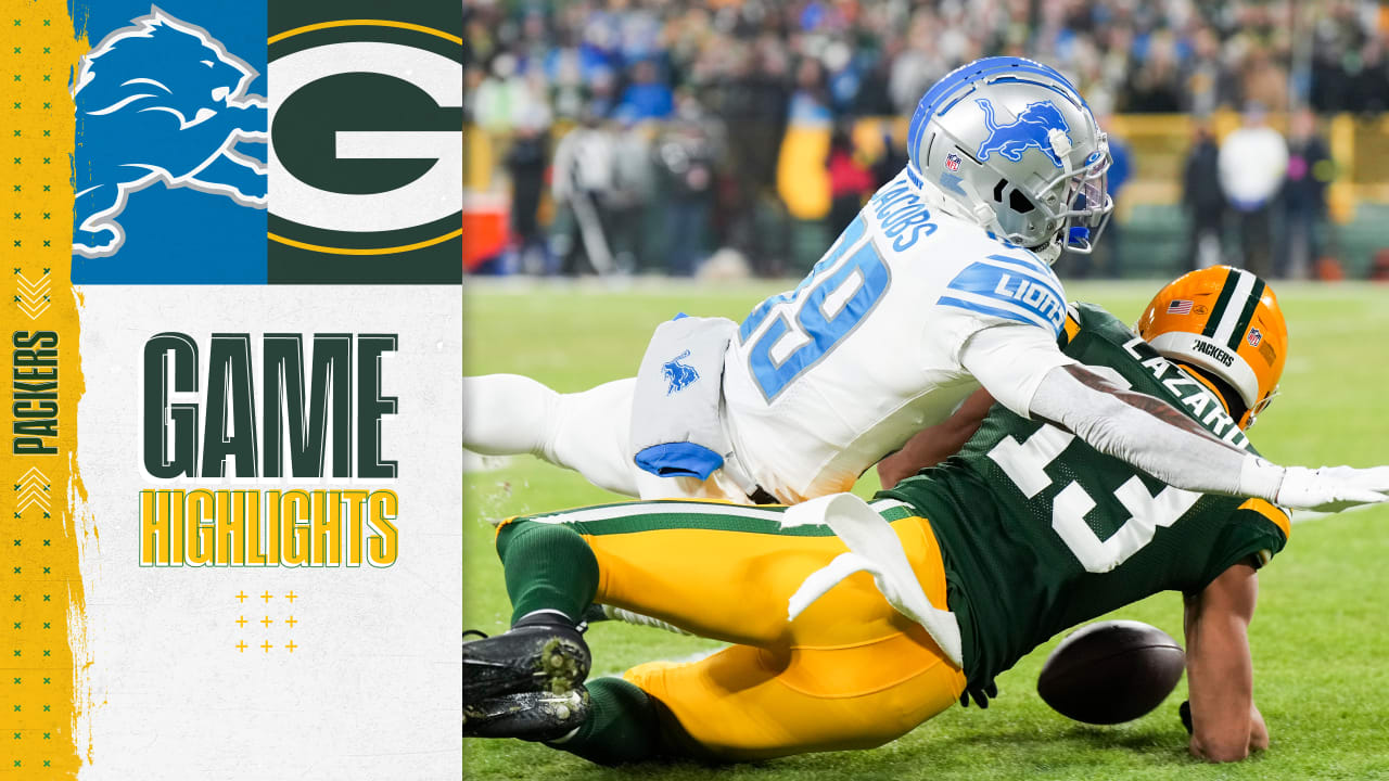 Lions flagged for pass interference on deep ball to Lazard | Packers vs ...