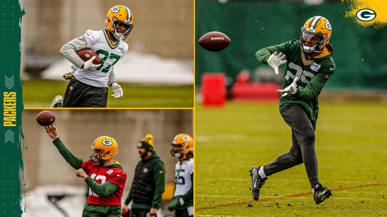 Packers hit practice field in snowy Green Bay, prep for Week 18 vs. Lions