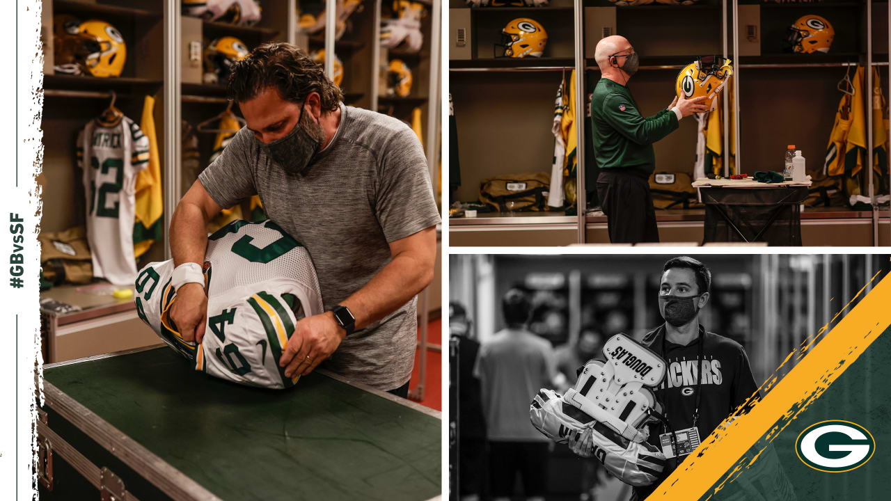 Behind-the-scenes photos in the Packers' locker room in Santa Clara