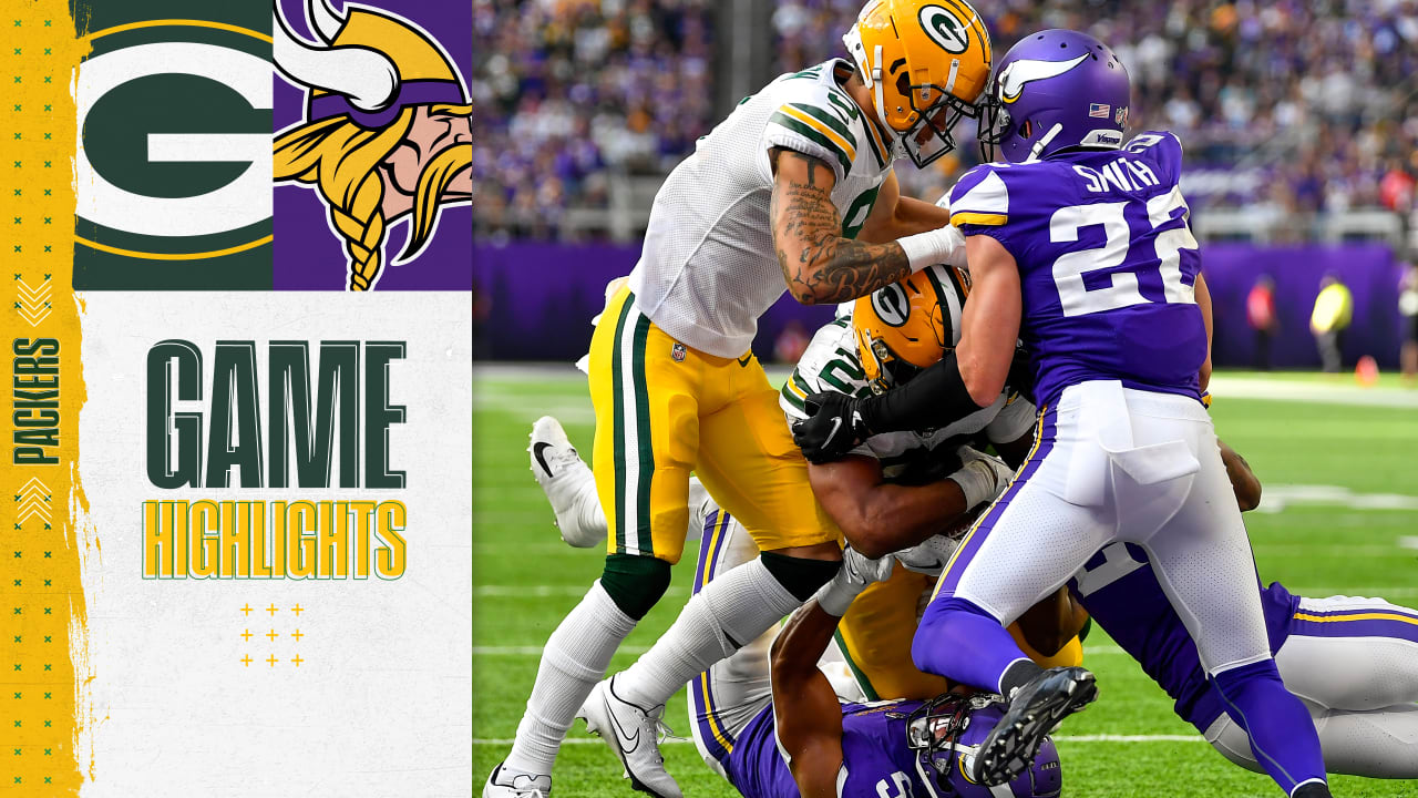 AJ Dillon steamrolls through Vikings on powerful TD run | Packers vs ...