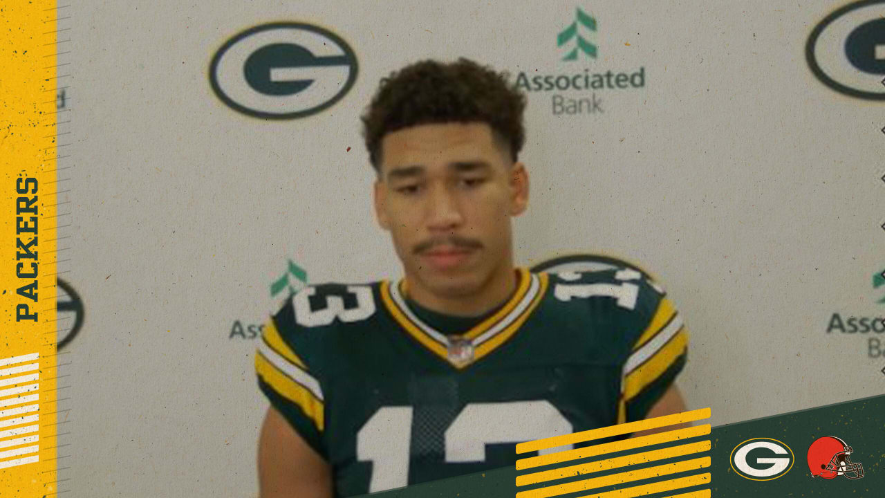 Lazard says he was very fortunate to catch Rodgers' record TD pass