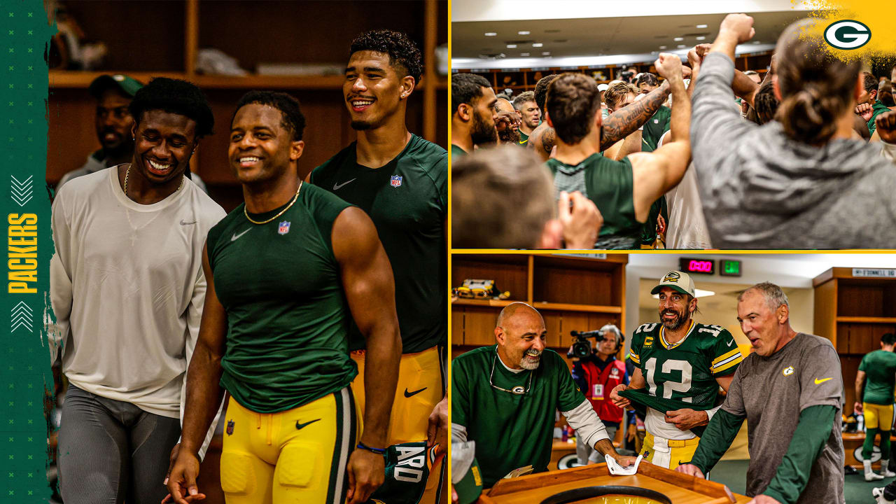 Locker Room Pass: Packers celebrate Sunday Night Football win over Bears