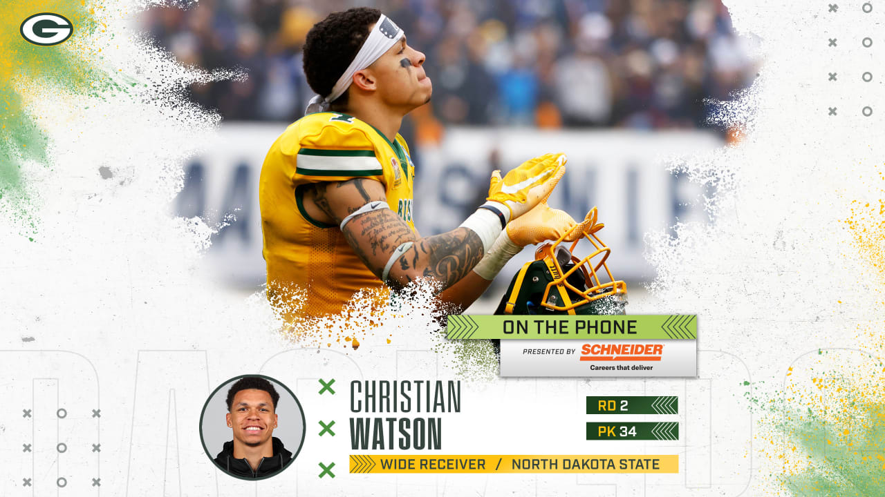Christian Watson excited to catch passes from Aaron Rodgers | 2022 NFL ...