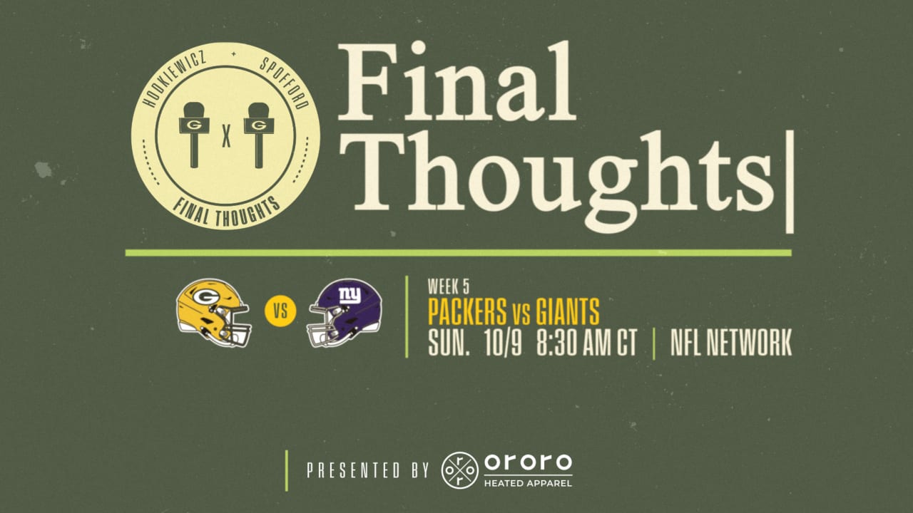 Final Thoughts: Packers vs. Giants