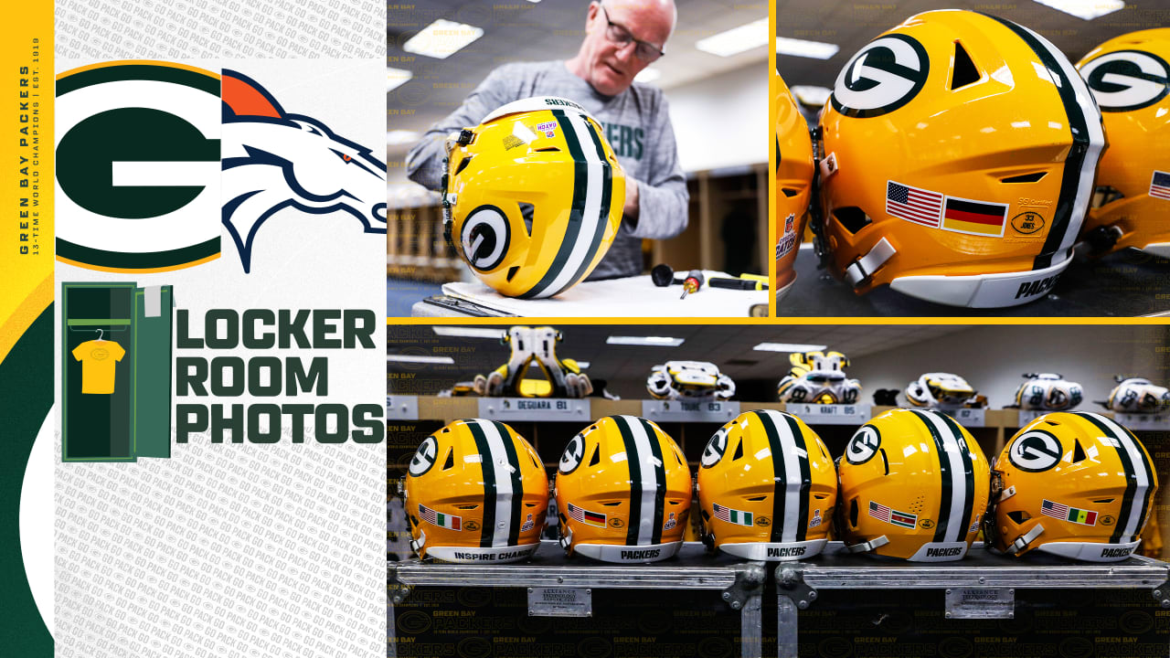 Photos: Packers players take part in NFL international flag decal ...