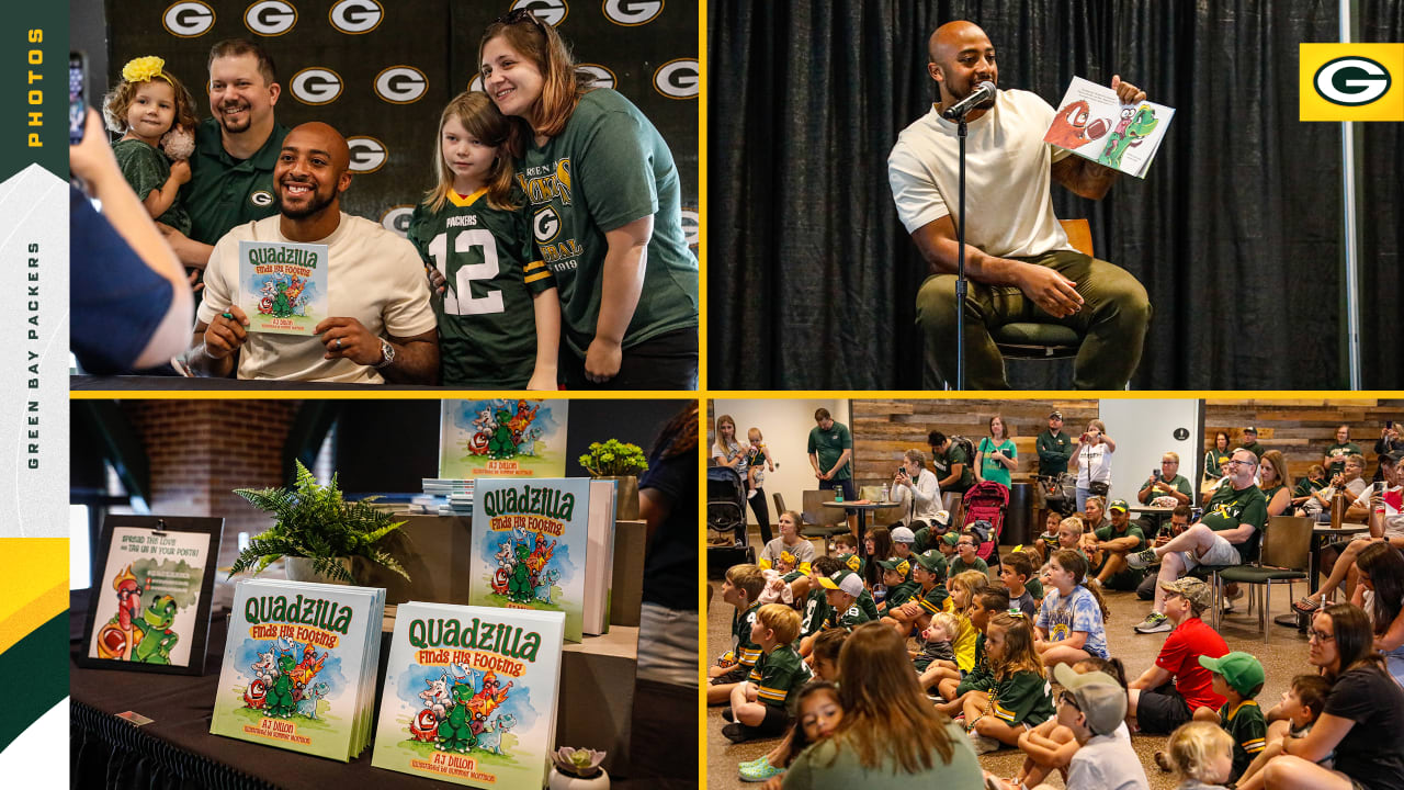 Photos: Packers RB AJ Dillon hosts launch party for new children's book