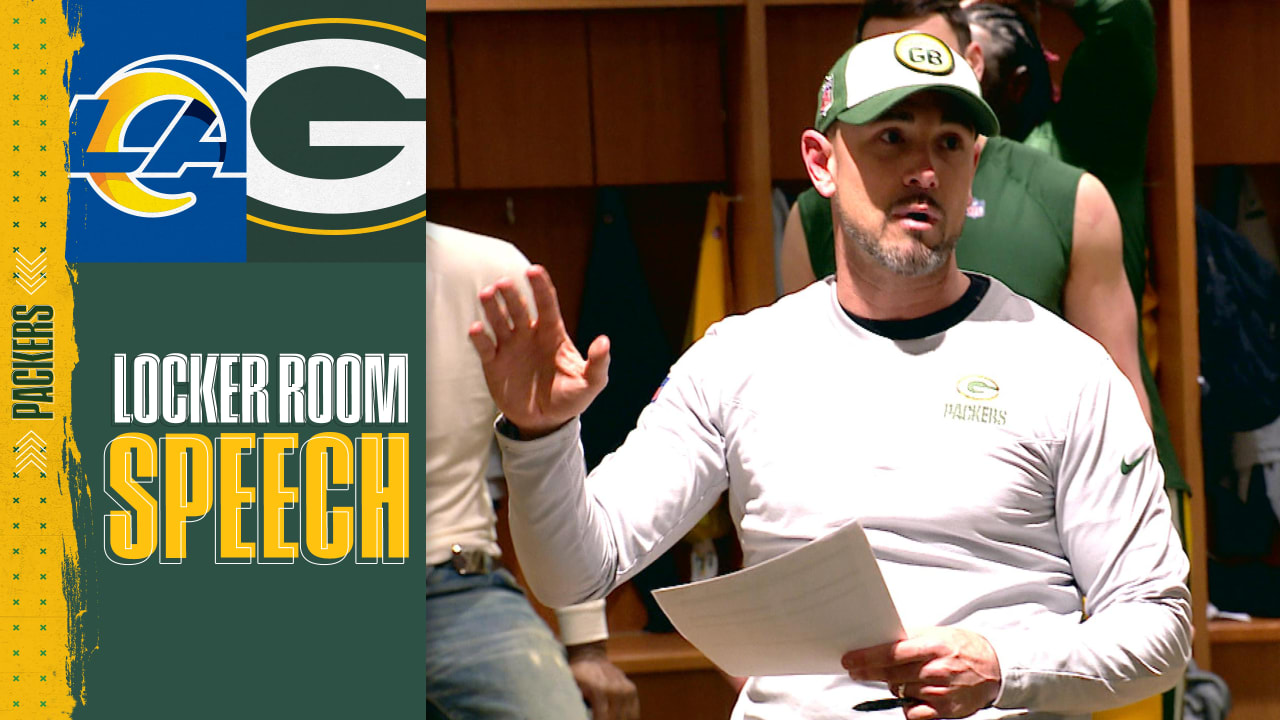 Matt LaFleur's locker-room speech after Packers' victory over Rams