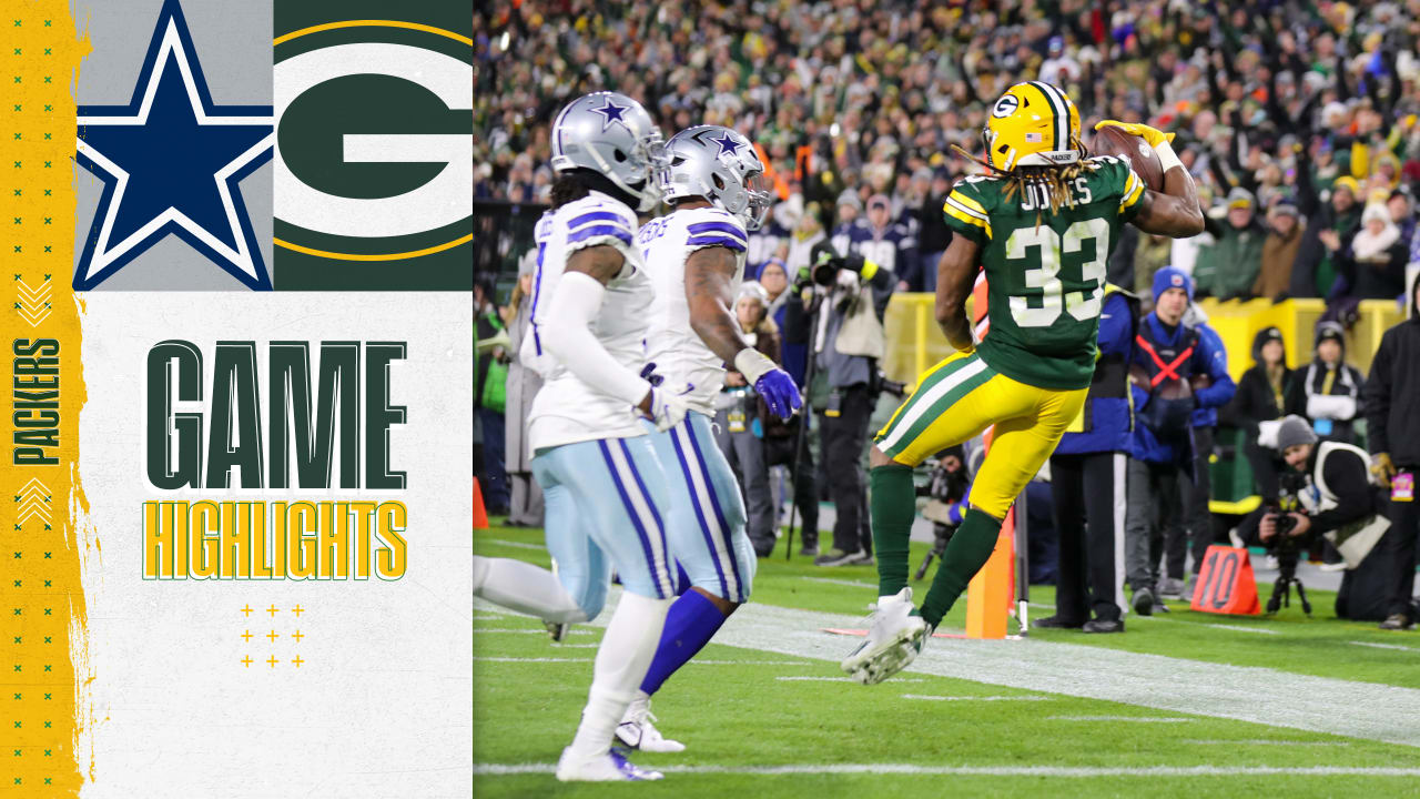Aaron Jones dives into end zone on 12-yard TD run | Packers vs. Cowboys