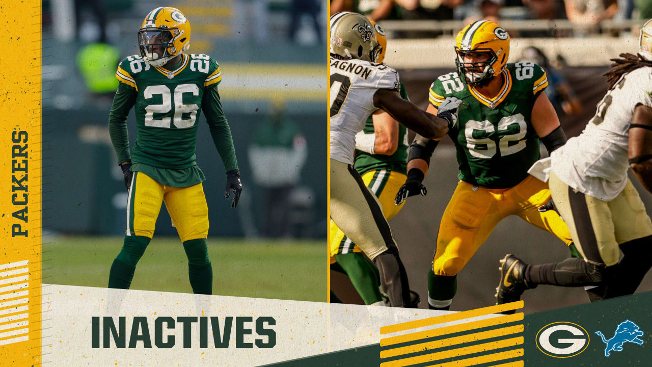 S Darnell Savage, G Lucas Patrick both active for Packers vs. Lions