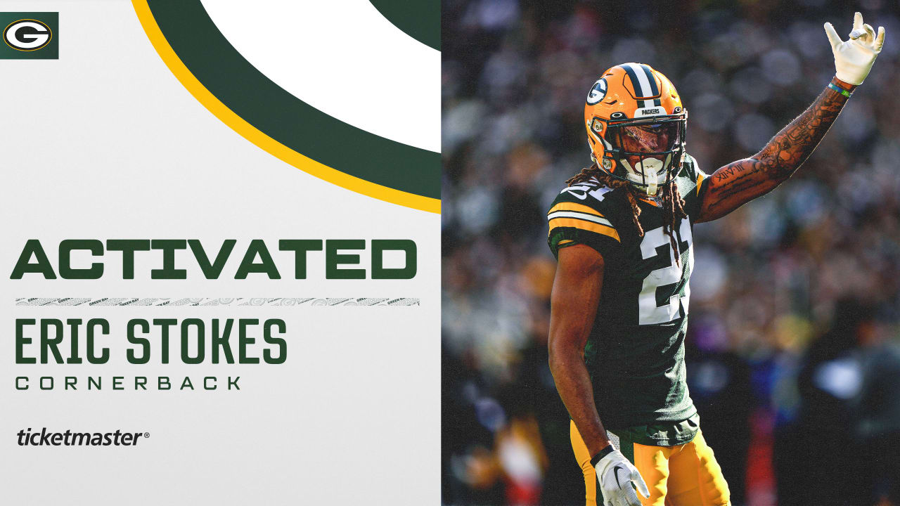 Packers activate CB Eric Stokes off PUP