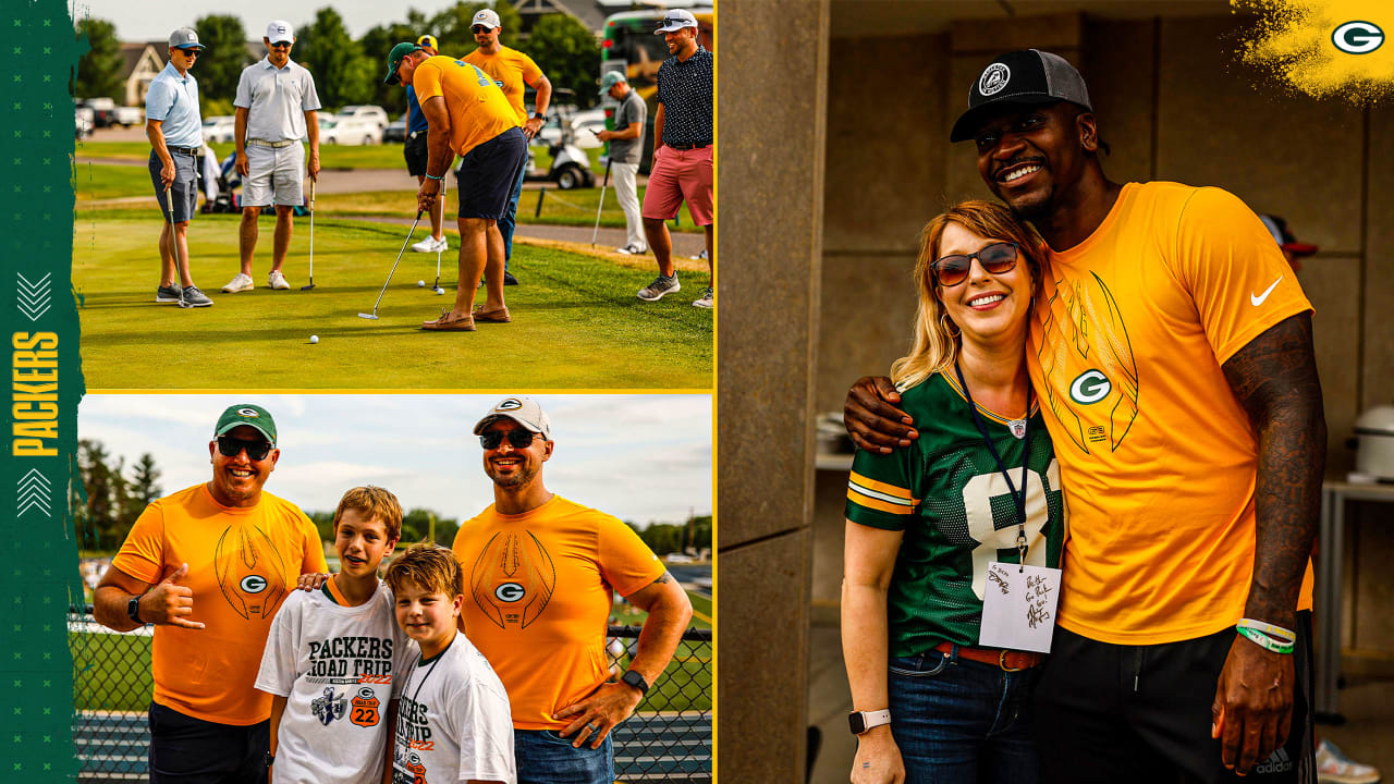Photos: Former Packers hit the golf course, visit Hudson High School