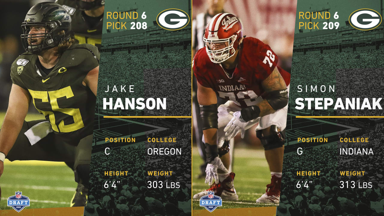 2020 NFL Draft: C Jake Hanson, Oregon, G Simon Stepaniak, Indiana