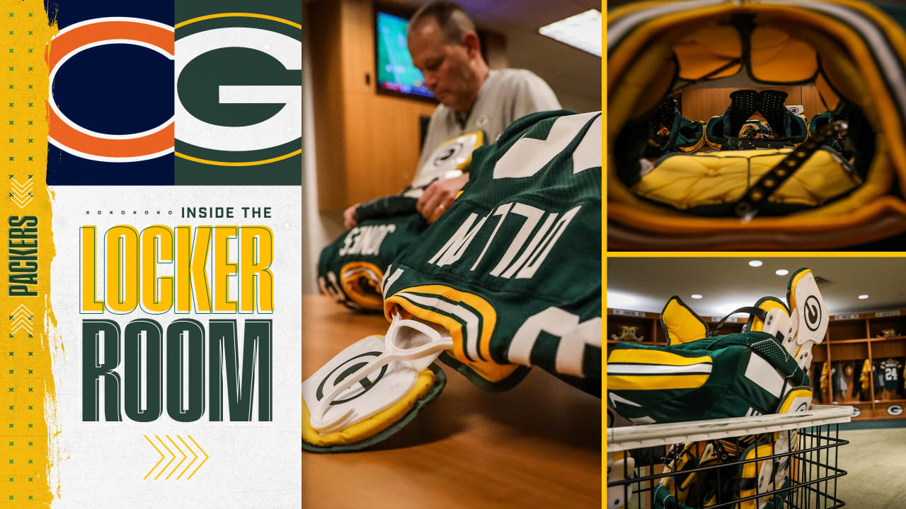 Behind-the-scenes look inside the Packers' locker room before Bears game