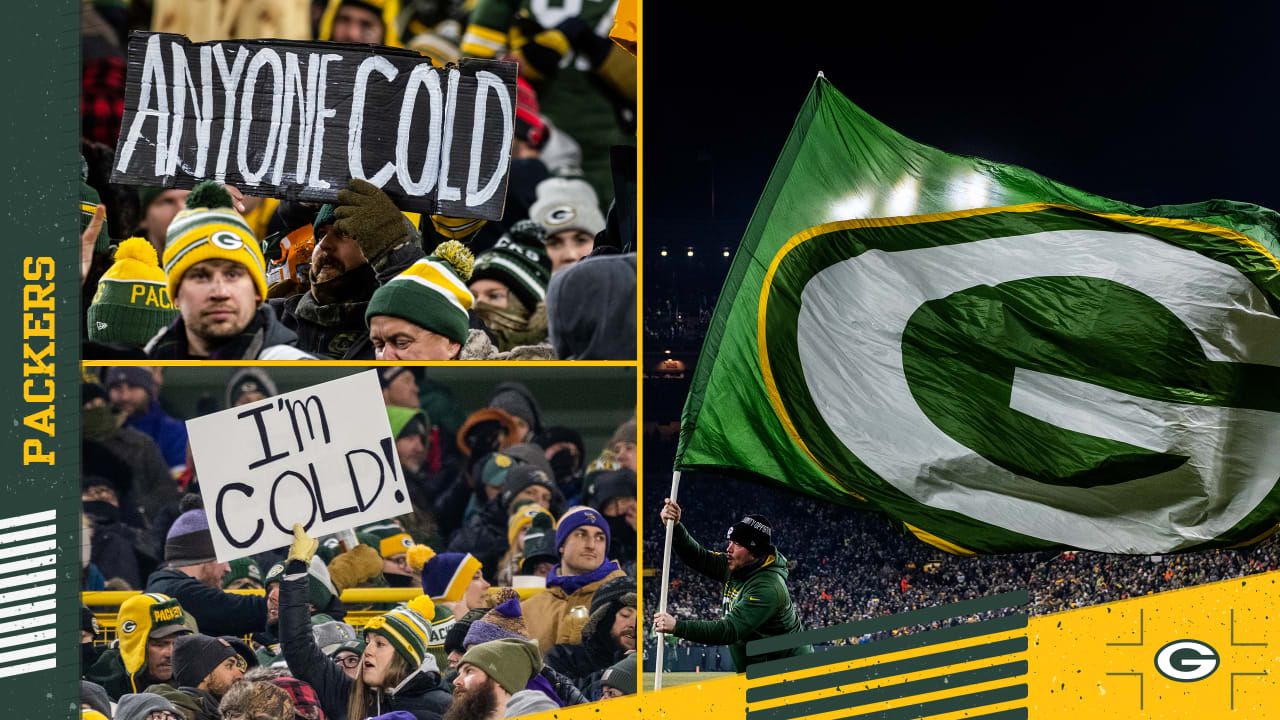 Packers fans brave the cold for Sunday Night Football at Lambeau ...
