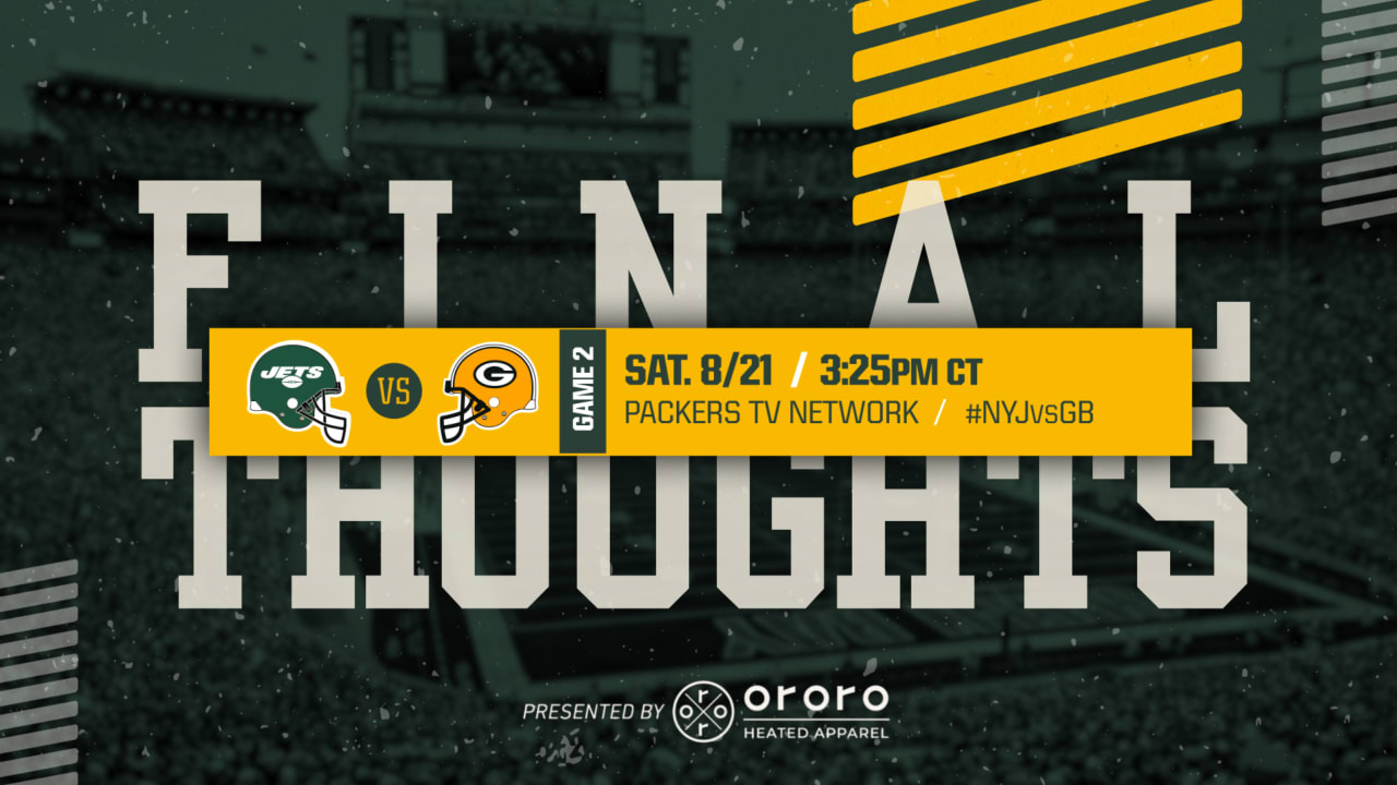 Final Thoughts: Jets vs. Packers