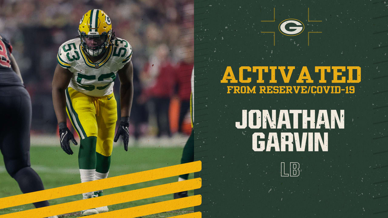 Packers activate LB Jonathan Garvin from reserve/COVID-19 list Packers activate LB Jonathan Garvin from reserve/COVID-19 list