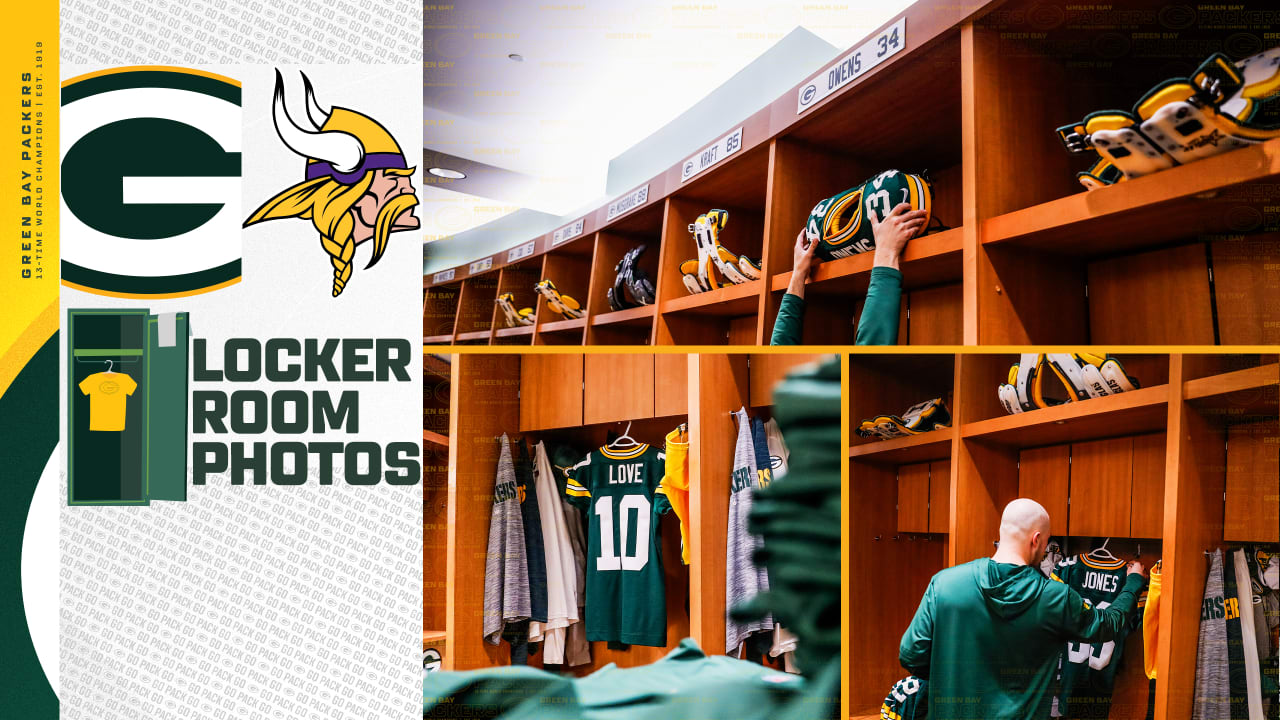 Photos: Packers' equipment staff prepares Lambeau Field locker room for ...
