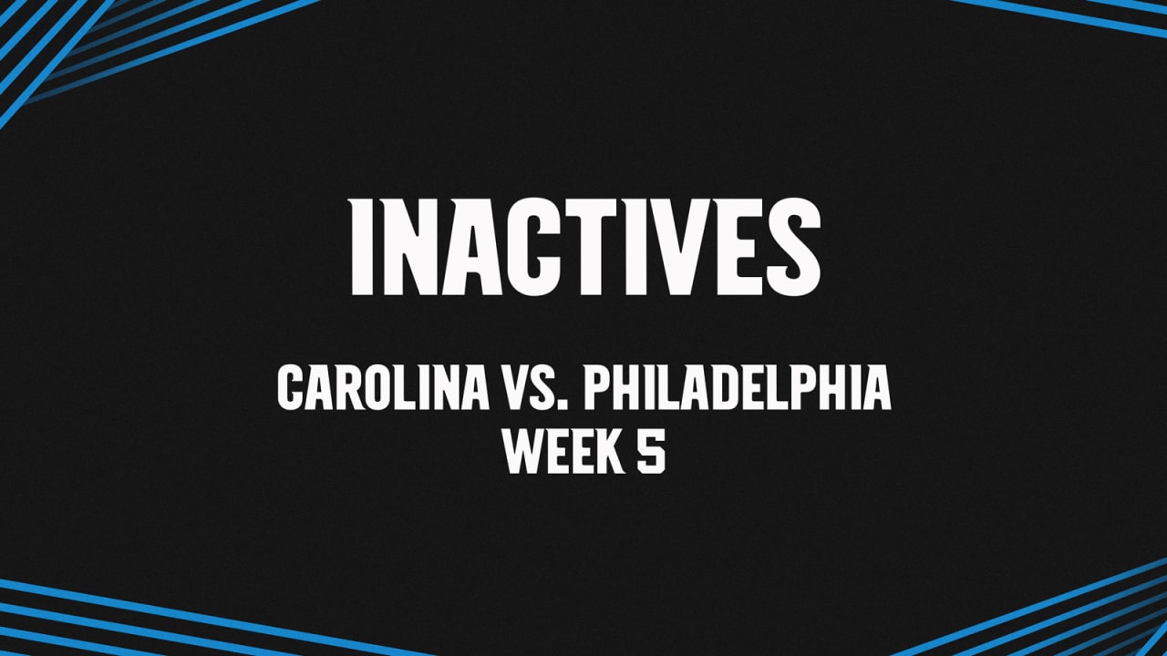 Panthers vs. Eagles Inactives: Christian McCaffrey, Shaq Thompson won't ...