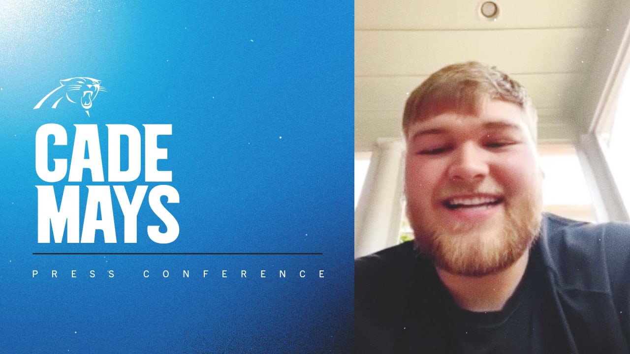 Cade Mays speaks with the media on Saturday