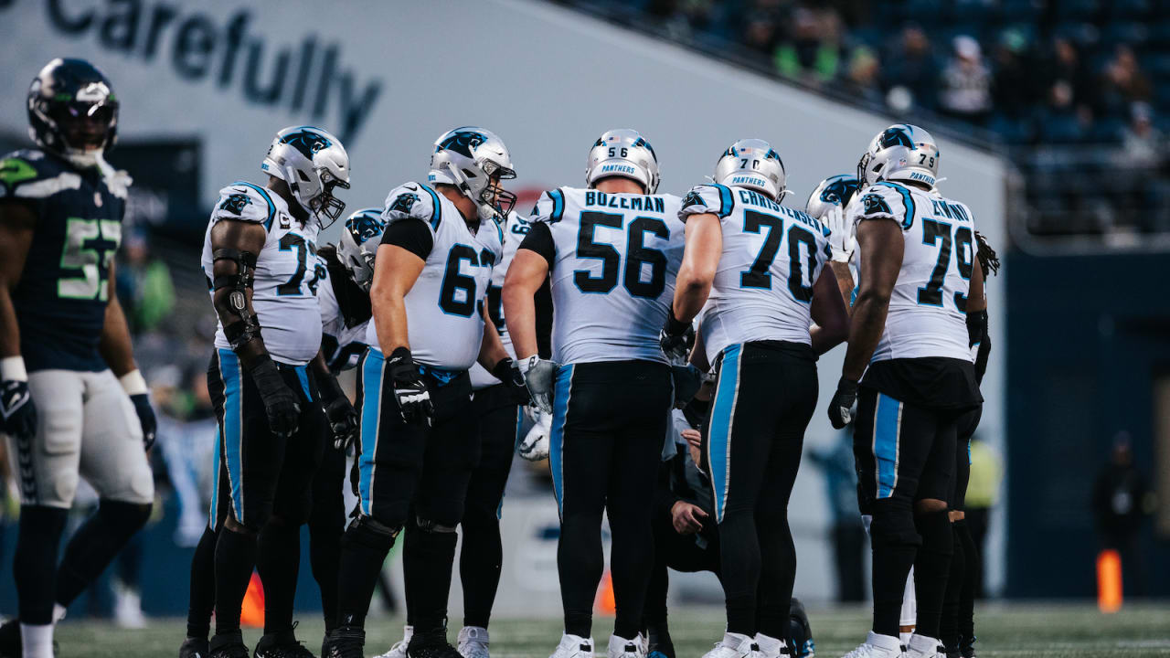 Panthers offensive line: "That's a lot of meat out there"