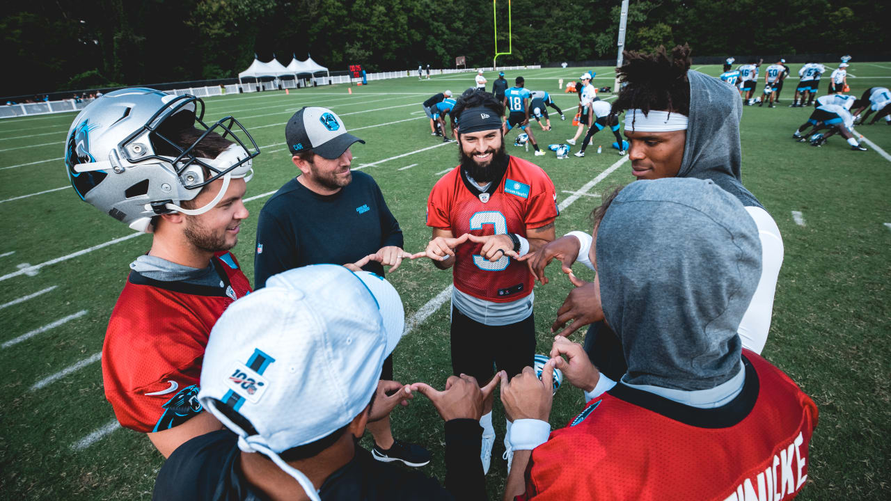 Photos of the Panthers quarterbacks at training camp