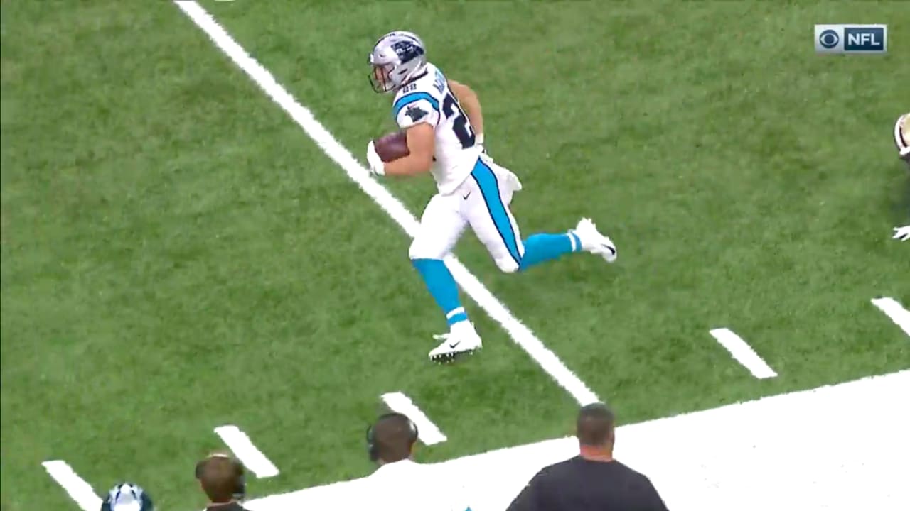 HIGHLIGHT: McCaffrey speeds down the sideline for 23-yard gain