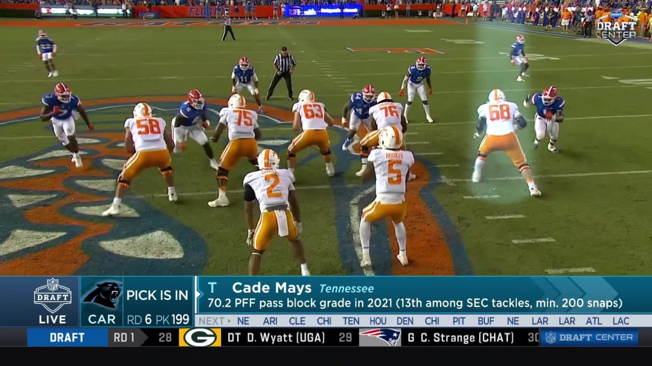 Watch selection of Cade Mays with No. 199 pick in 2022 draft