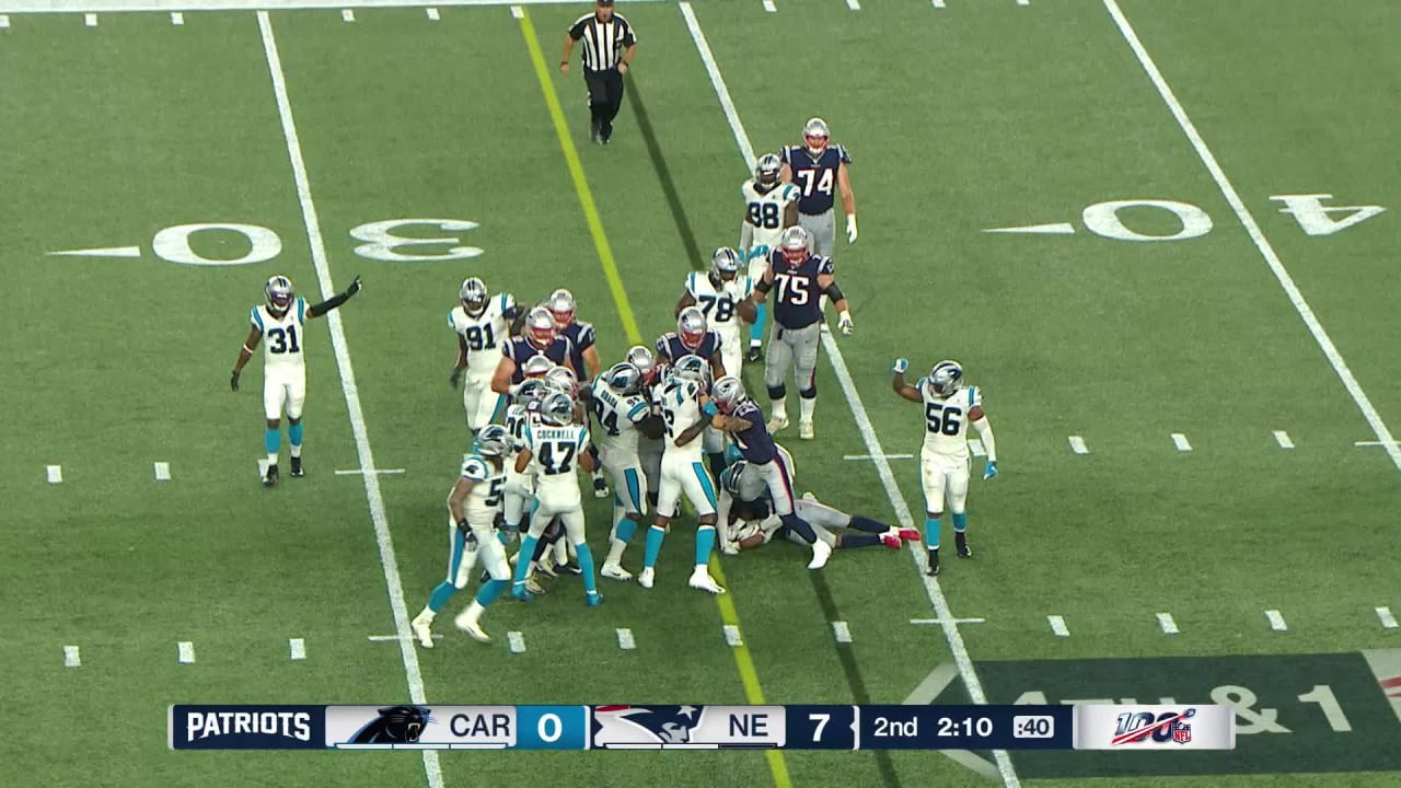 HIGHLIGHT: Panthers stop Patriots on fourth down