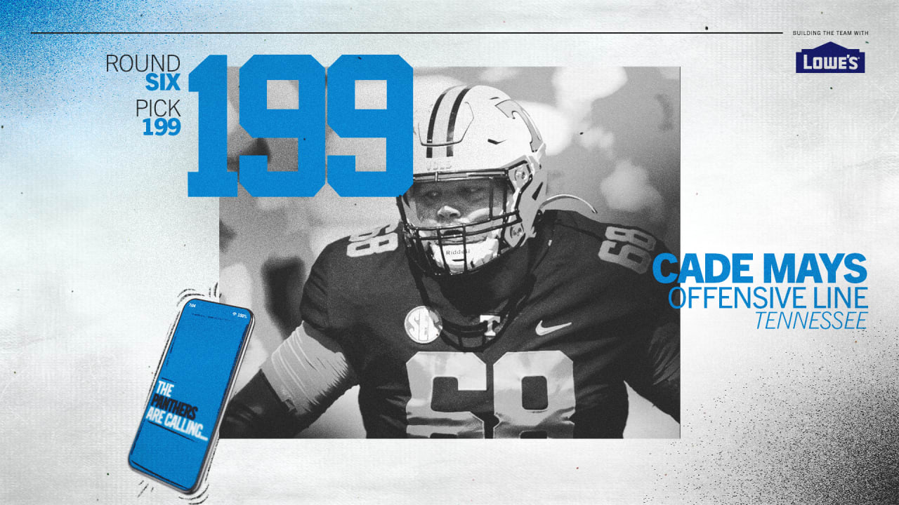 Panthers select offensive lineman Cade Mays in sixth round