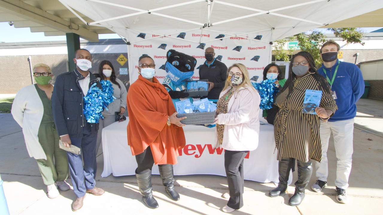 Panthers, Honeywell donate customized safety packs to CMS