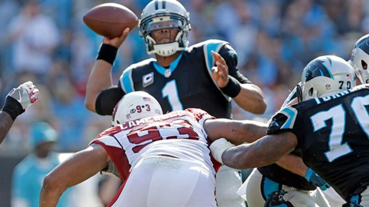 Cam Newton gets hit dangerously low