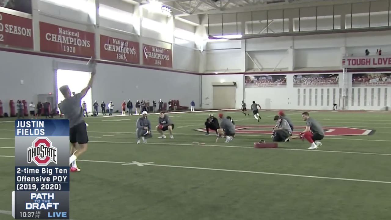 Highlights from Justin Fields pro day at Ohio State