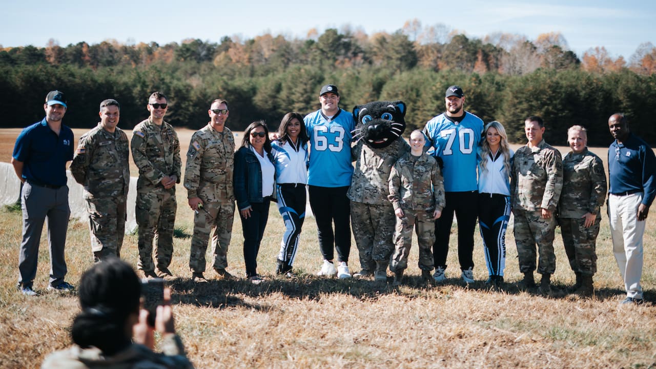 Panthers visit Salisbury military base in honor of Salute to Service week
