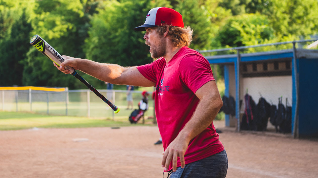 Greg Olsen helps coach his son's baseball team and it's amazing