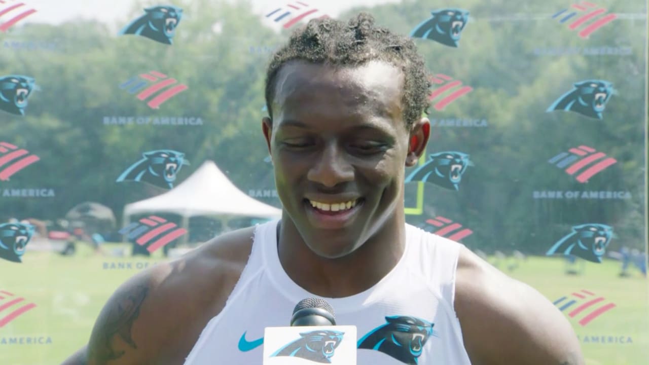 Jaycee Horn talks about his two interceptions in Monday's practice