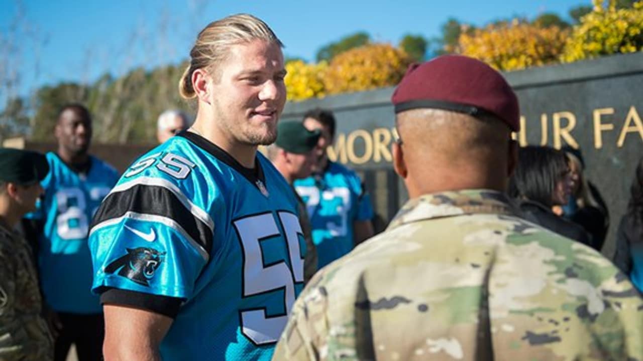 Watch: Panthers visit Fort Bragg
