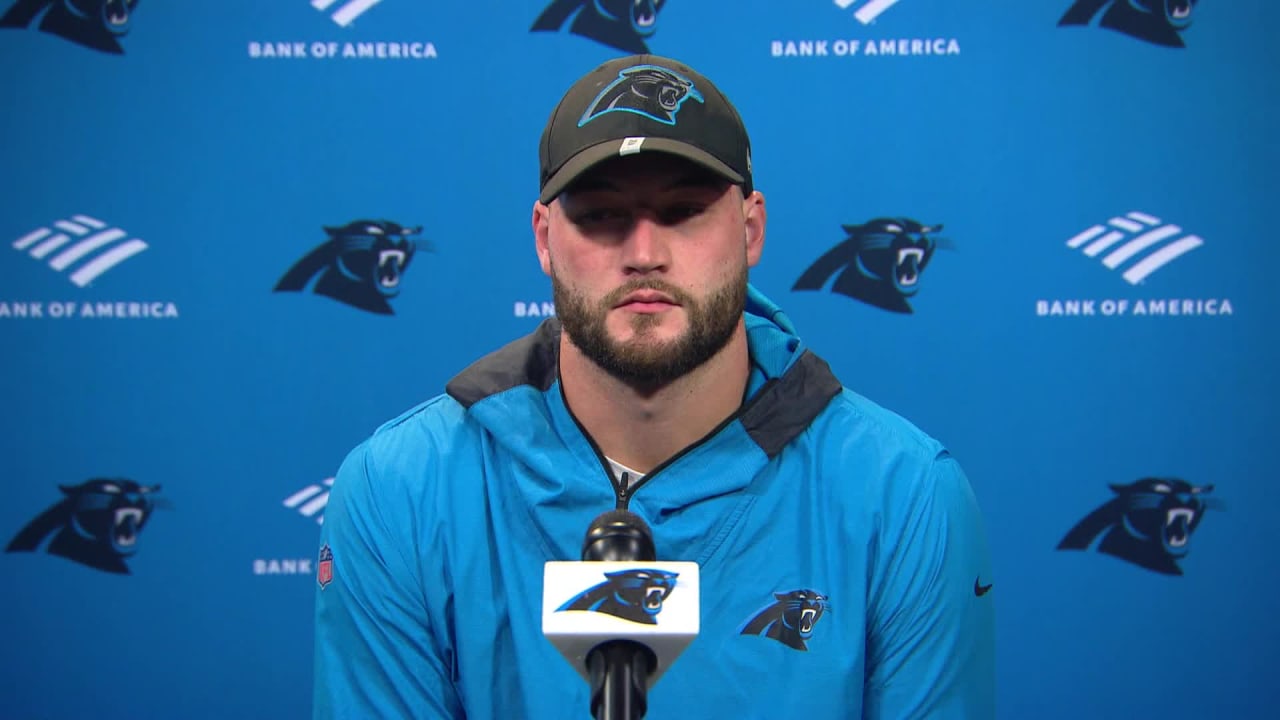 Morgan Fox speaks about play with Brian Burns, Patriots