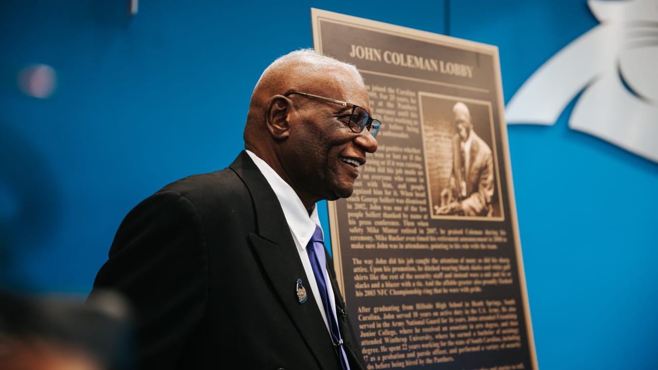 Panthers honor John Coleman with lobby dedication