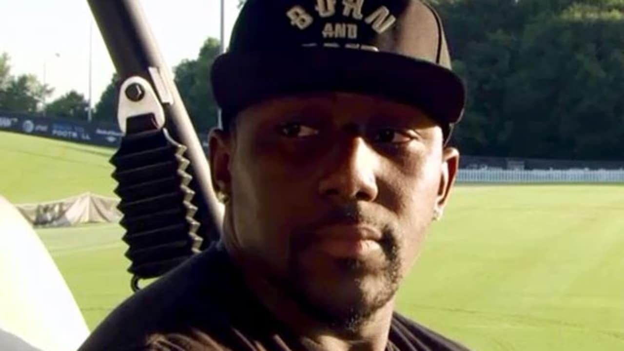 Thomas Davis rides around training camp in style