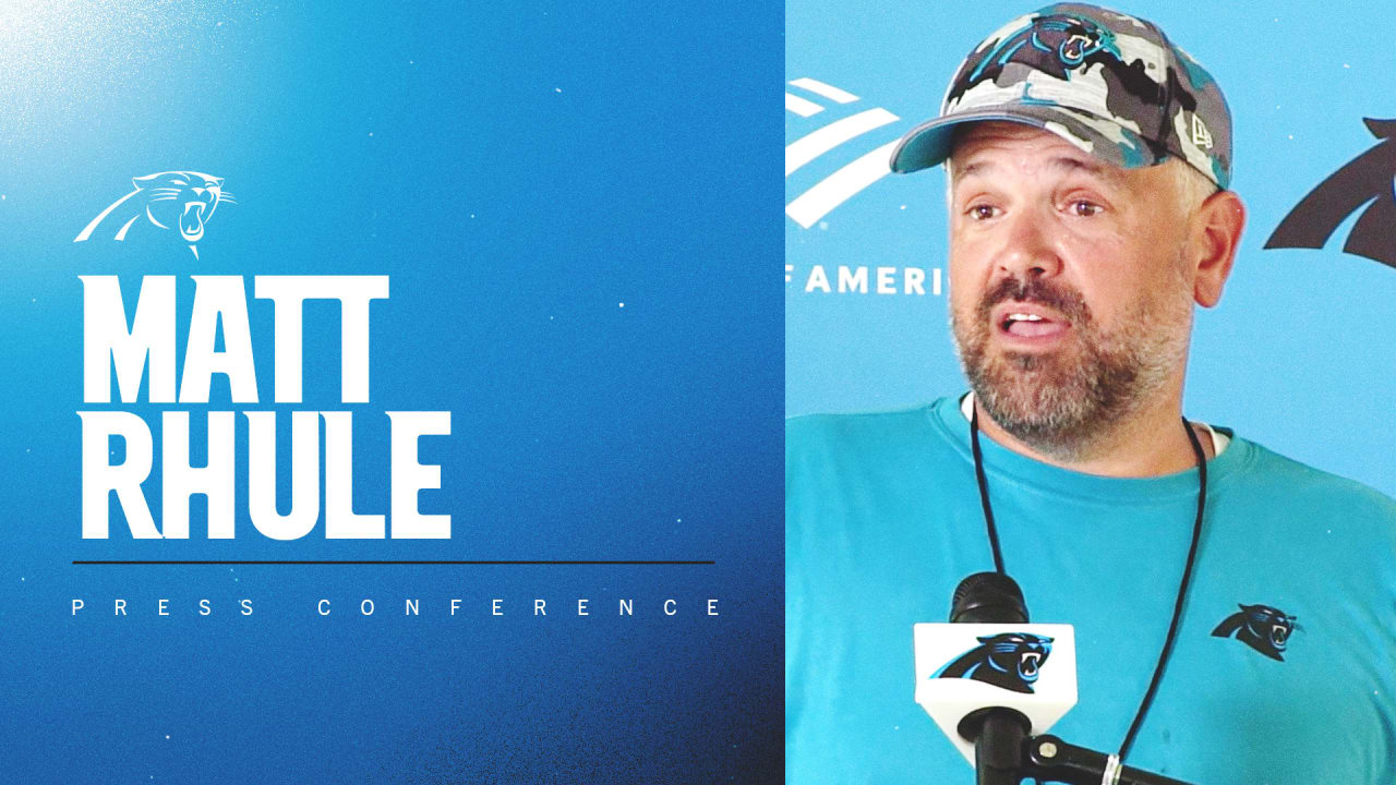 Matt Rhule speaks about Gaffney HS joining Panthers for practice